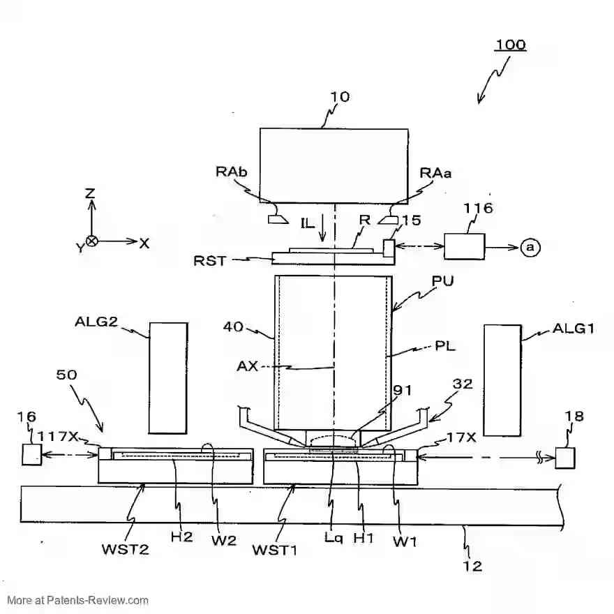 Lithographic apparatus having substrate table and sensor table to measure a patterned beam ...
